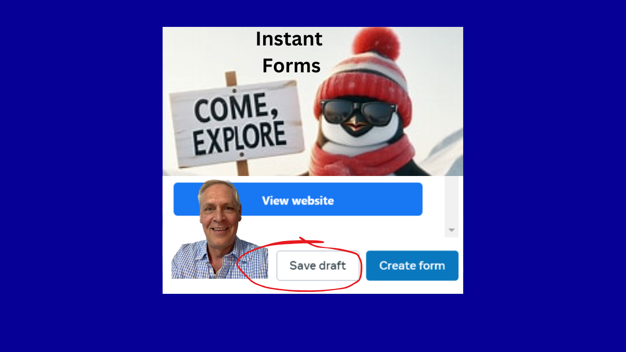 Meta Instant Form before the Ad - Soapbox Bob (Robert Klein)